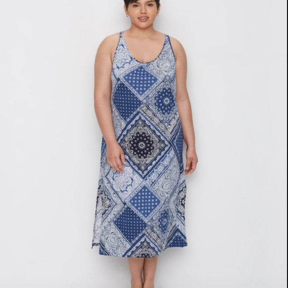 Lauren Ralph Lauren | Dresses | Ralph Lauren Blue Bandana Dress | Poshmark